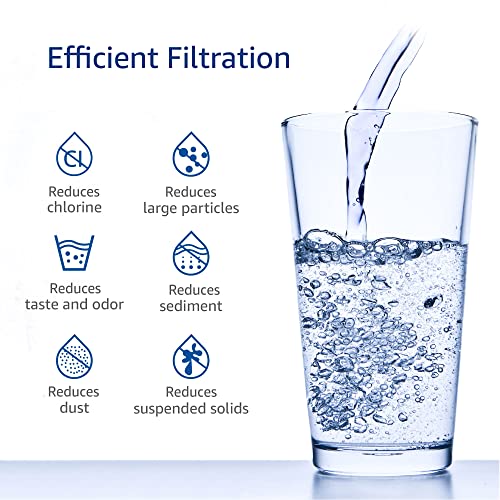 AQUA CREST GXRLQR Under Sink Inline Water Filter, NSF 42 Certified, Replacement for GE SmartWater Twist and Lock In-Line GXRLQR Water Filter (Pack of 3)