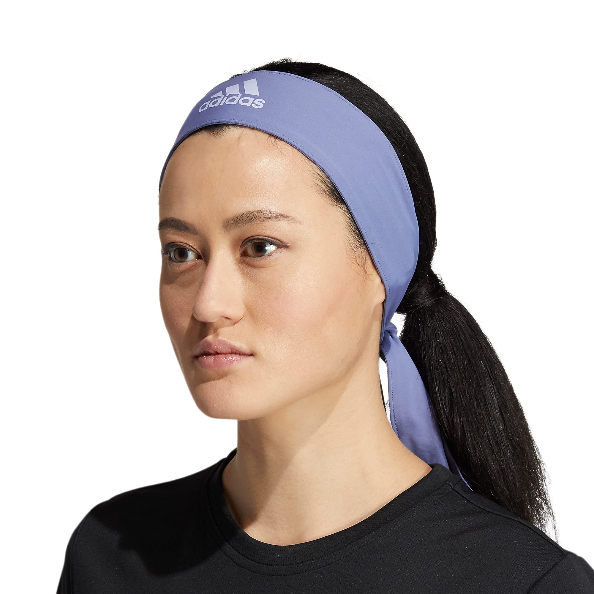 adidas Alphaskin Tie Headband, Orbit Violet Purple/Violet Tone Purple, One Size