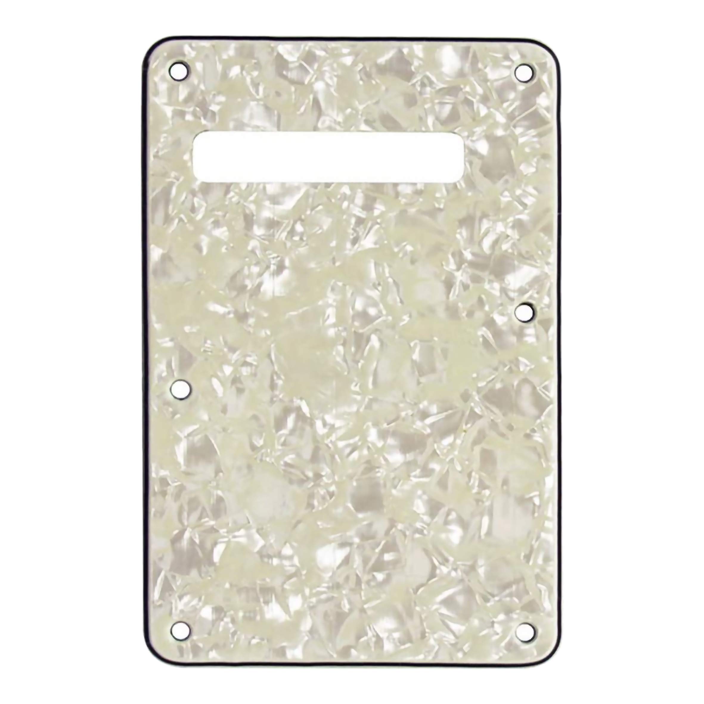BexGears 11 Hole SSS Electric Guitar Pickguard Backplate with Screws for Guitar Parts (4Ply Aged Pearl)
