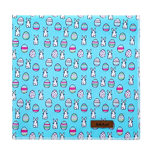 Babole Pet Easter Gift Dog Bandanas, 1PC Rabbit Egg Washable Square Dog Scarfs for Small Medium Large Dogs Adjustable Dogs Bib Scarfs for Girl and Boy(S)