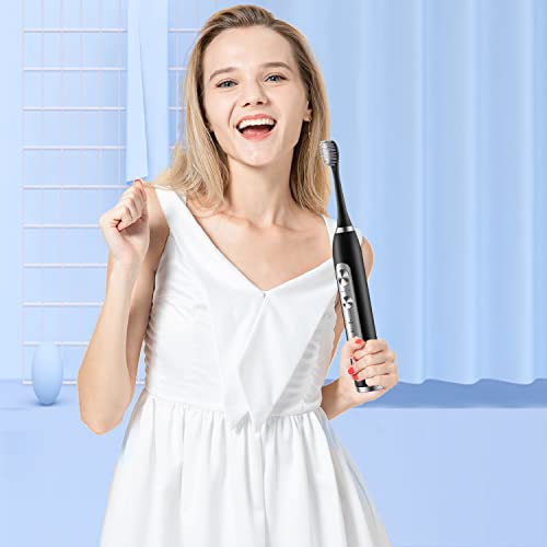 wisdent Sonic Electric toothbrush for adults, Sonic Rechargeable Toothbrush, Electric toothbrush with 15 modes, Toothbrush with High vibration frequency 8 Brush Heads