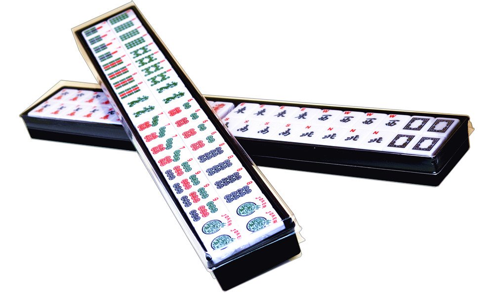 C&H Solutions Games Mah Jong Tile Holders,Mah Jongg Trays,2 Pcs/Set,Trays with Lids