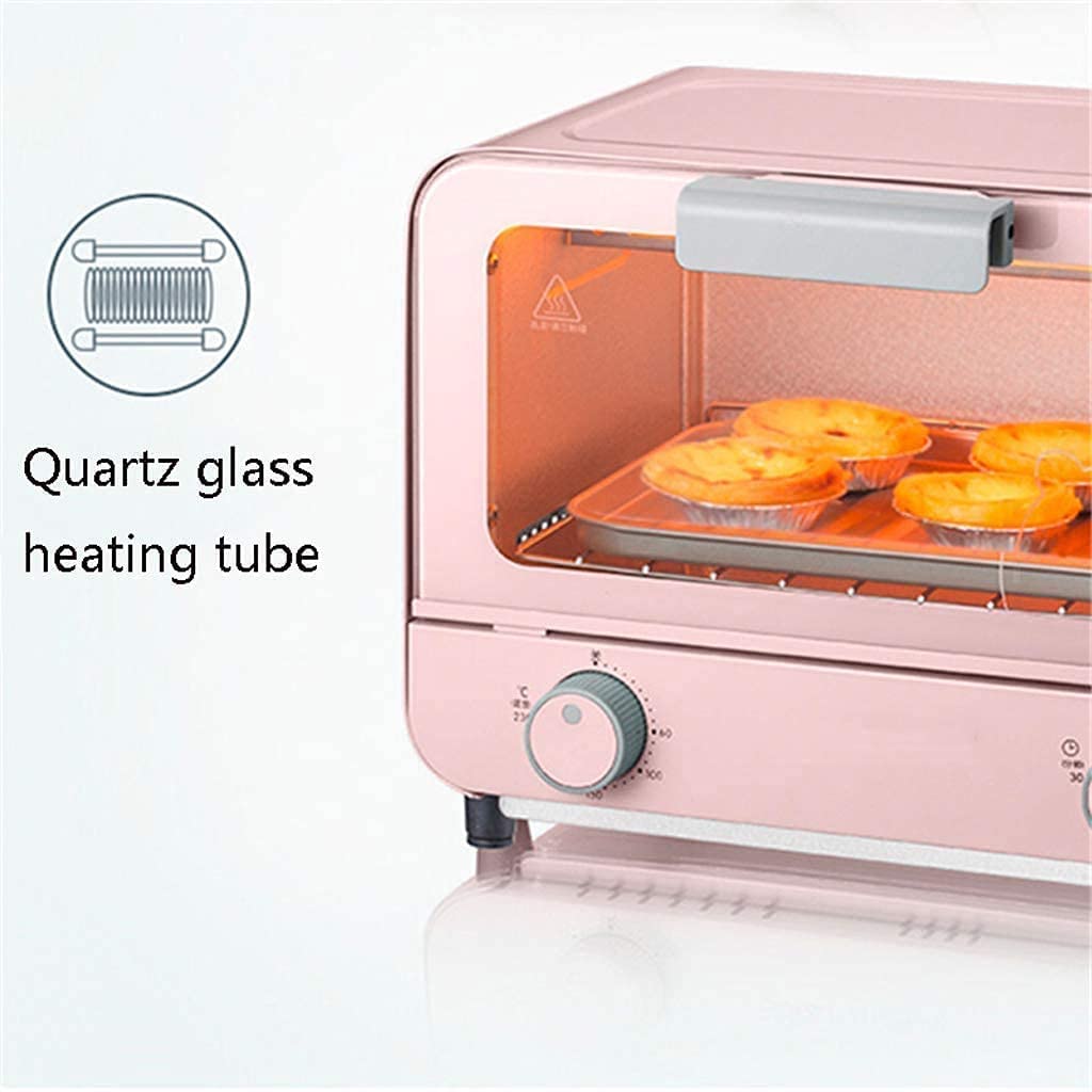 9L Mini Oven,Adjustable Temperature 60-230 ℃ and 30 Minutes Timer Multifunctional Home Baking Oven Baking Cake Convection Countertop Toaster Oven (Blue)