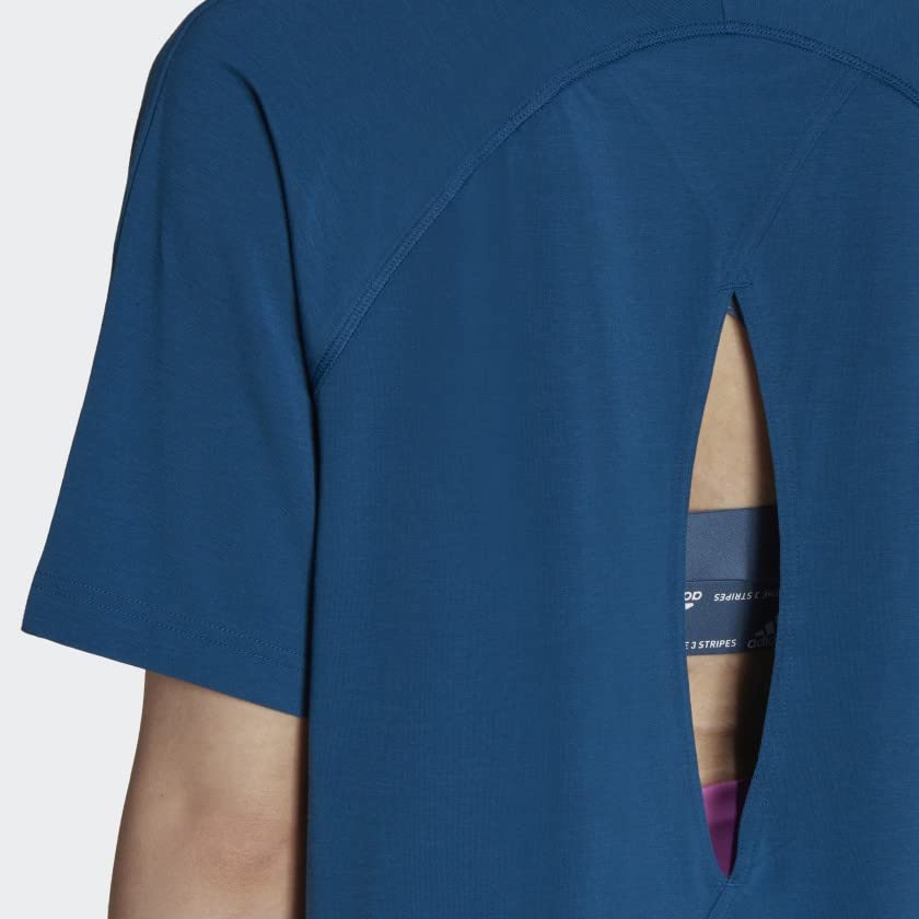 adidas AEROREADY Wrap-Back Tee Women's, Blue, Size S
