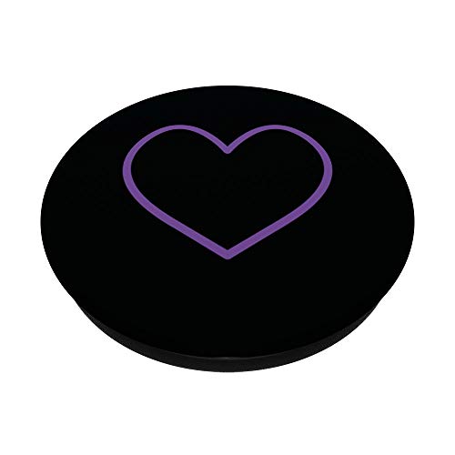 Purple Heart On Black PopSockets Swappable PopGrip