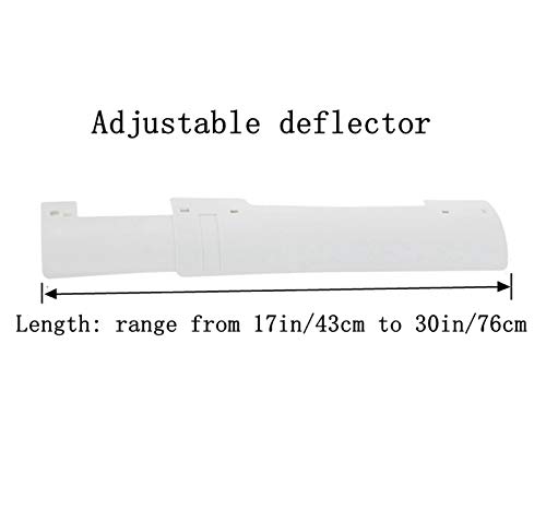 Adjustable Air Conditioner Deflector Confinement Air Deflector Outlet Air Wing Air Cooled Baffle Wind Direction Telescopic Windshield for Home, White