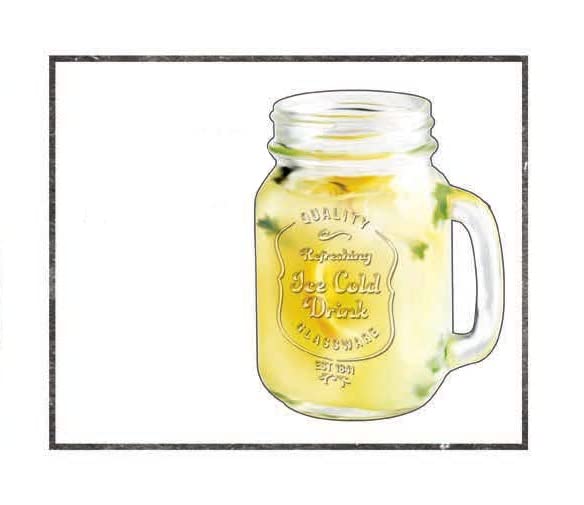 Glaver's Drinking Jars – Set of 6 Mason Jar Cups – 16 Oz Glasses with Handle, Ice-Cold Drinkware Logo – Jars are Ideal for Cold Beverages, Cocktails, Shakes, Sodas, Juice.