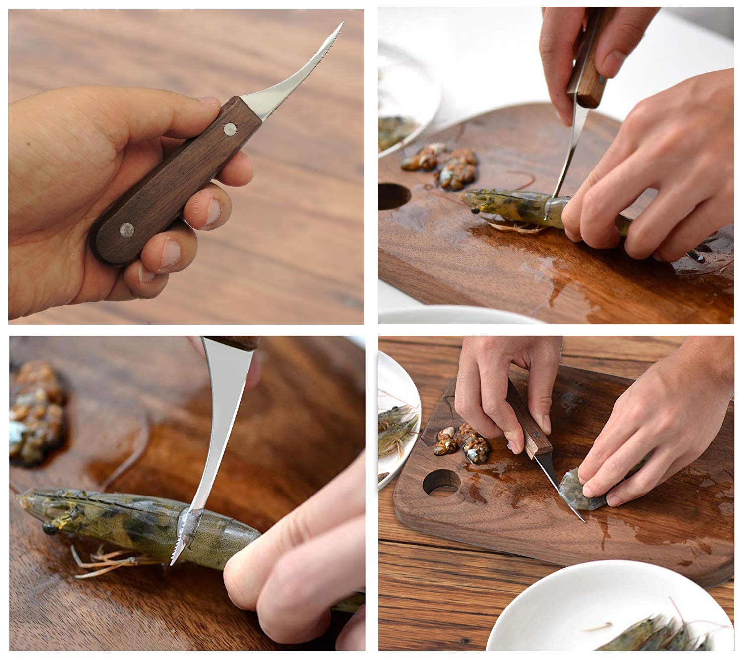 Shrimp Deveiner Tool And Shrimp Peeler Set, Set Of 2 Shrimp Cleaner Peels Shrimp Prawn Outer Shell And Deveins It!