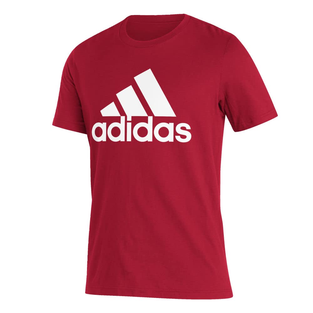 adidas Amplifier Short Sleeve Badge of Sport Tee Men's, Green, Size XL