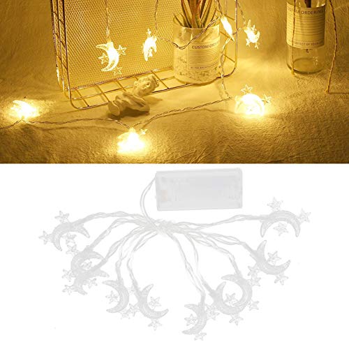 BHDD Light String, Simple and Convenient Lamp String, Waterproof Romantic and Relaxing Moon Star Pendant for Home Decoration, Garden Lighting Indoor and Outdoor