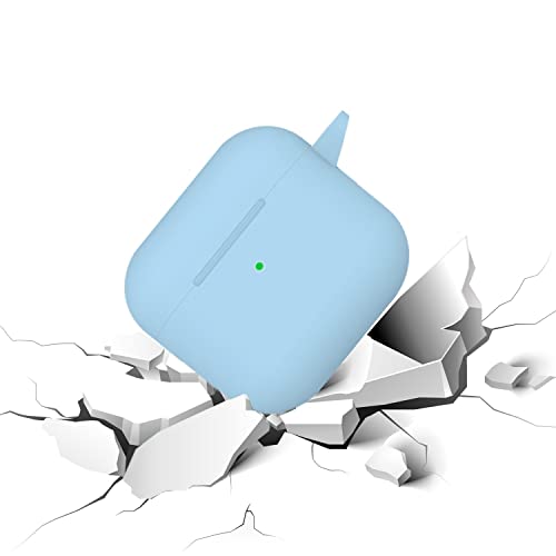 Cute Case for Airpods 3 Case, Bracelet Keychain Beaded Wristlet Apple Airpod 3rd Gen Cover for Girl Women, Silicone Case Protective Skin for AirPod 3rd Generation Wireless Charging Case (Blue)