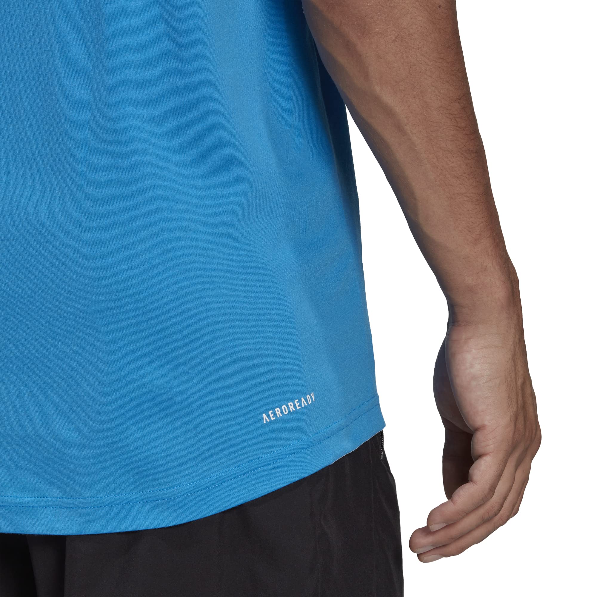 adidas Big & Tall Freelift Tee Blue Rush LG Tall