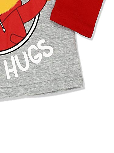 Daniel Tiger Toddler Boys Girls Long Sleeve Tee (2T, Red/Grey)