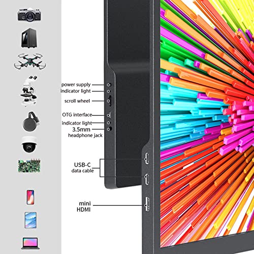 Airr Portable Monitor 17", 1920 x 1080 IPS Display with Mini HDMI/Type-C/USB-C, Dual Built-in Speakers, with Protective case Stand