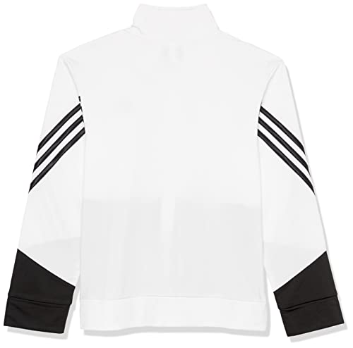 adidas Boys' Zip Front Iconic Tricot Jacket, Bright White, Large (14/16)