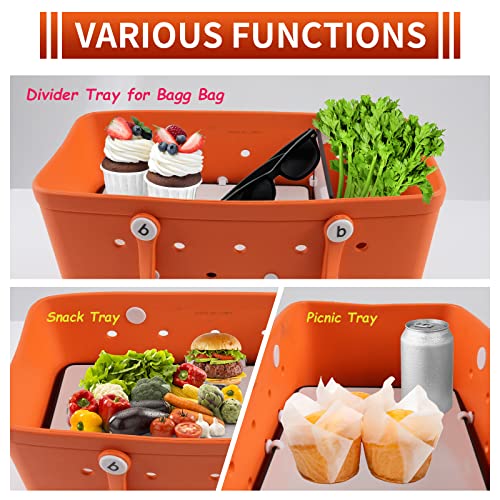 Ioyaauy Bogg Bag Divider Tray, Compatible with Large X Bagg Bag 19x15x9.5inch, Divider Tray for Bogg Bag Accessories Help with Organizing Bogg Bag and Divide Space(Black-2PCS)