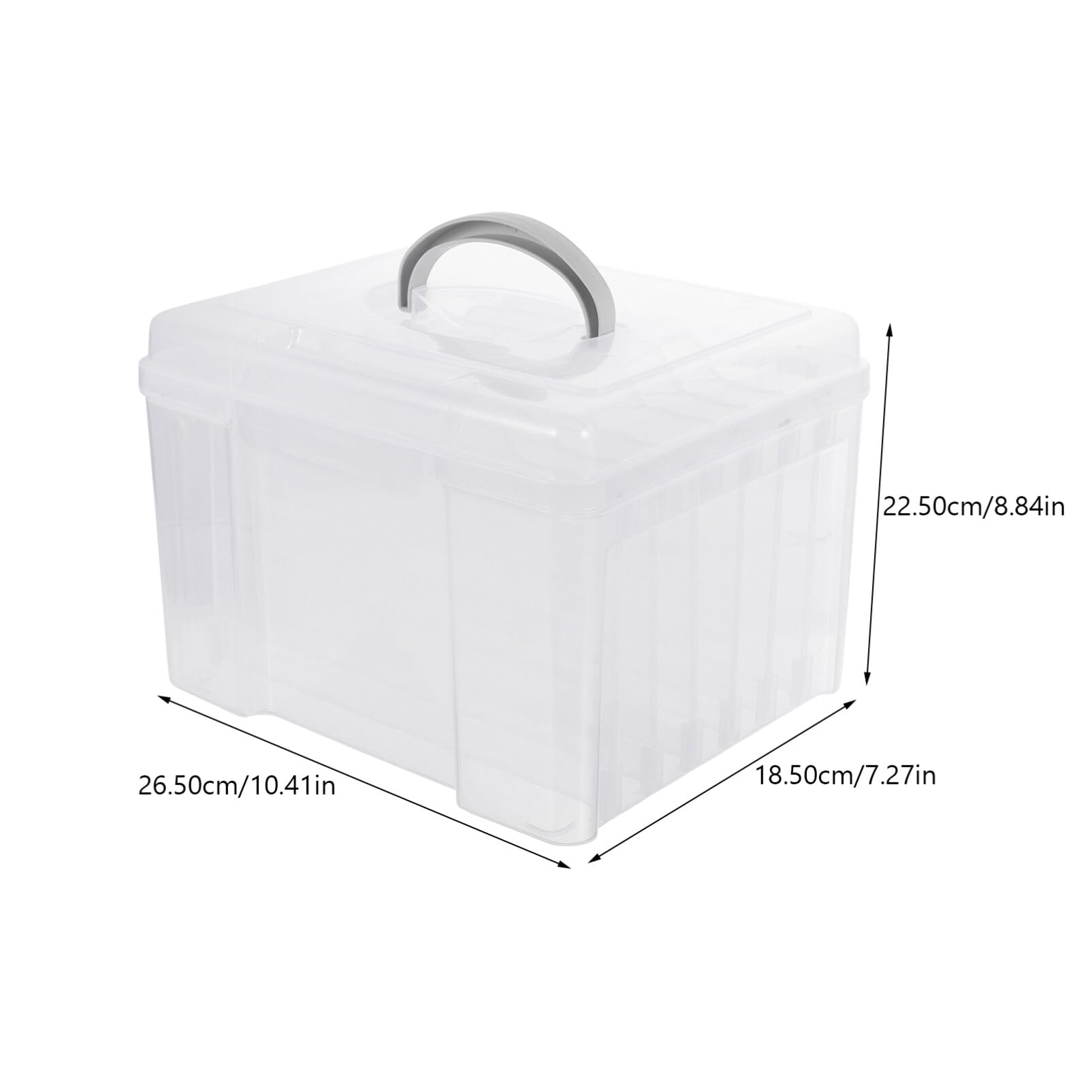 DOITOOL Photo Storage Box Organizer with Inner Cases and Handle Craft Storage Solution for Pictures Organization and Easy Access Ideal for Photo Archiving and Keeping Memories Safe