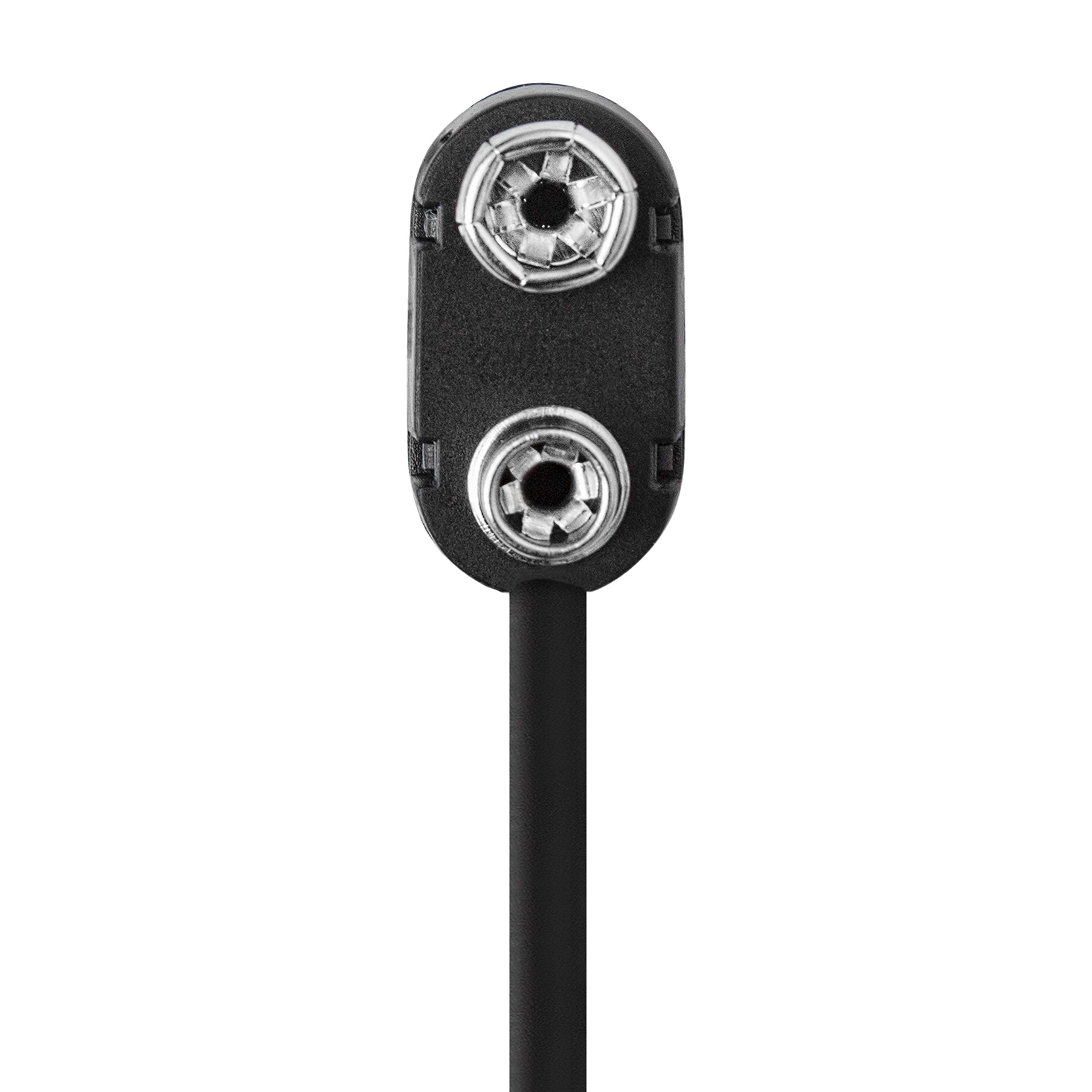 9V Battery Snap On Hard-Shell Clip Connector with Insulated Wires - 3 Pieces