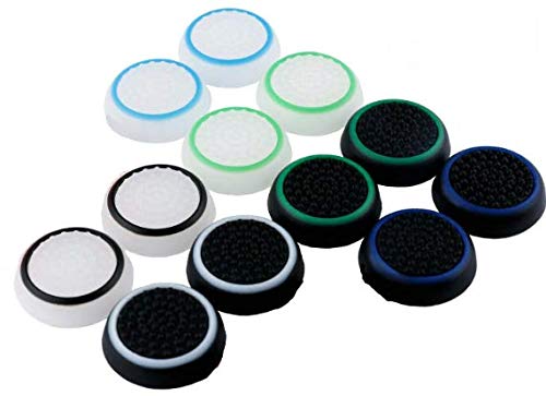 6 Pairs 12 Pcs Silicone Cap Joystick Thumb Grip Protect Cover for Ps3 Ps4 Xbox 360 Xbox One Wii U Game Controllers