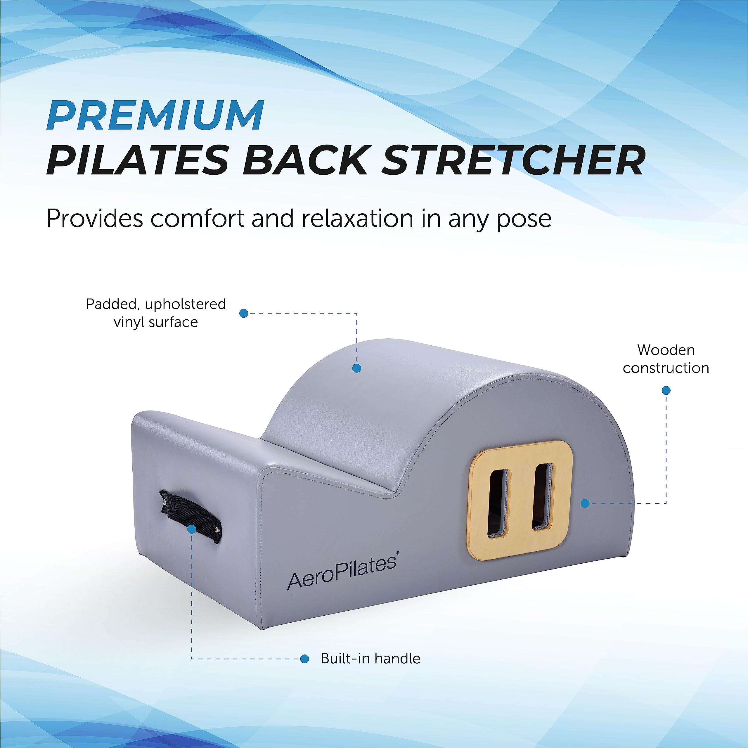 AeroPilates Precision Series Posture Corrector Barrel - Pilates Strength Workout Machine for Home Gym - Home Pilates Back Stretcher - Up to 300 lbs Weight Capacity