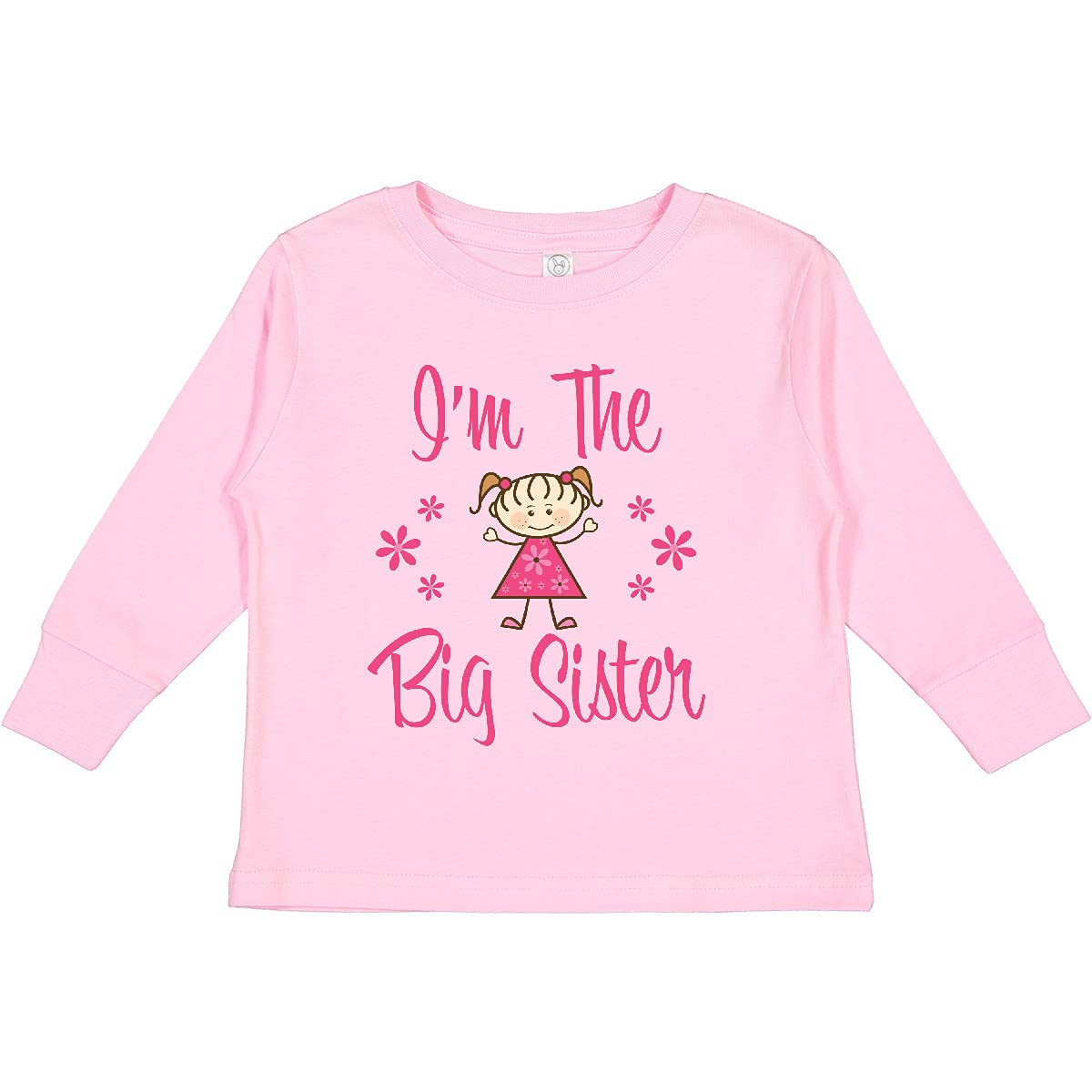 inktastic The Big Sister Toddler Long Sleeve T-Shirt 4T Pink D61d