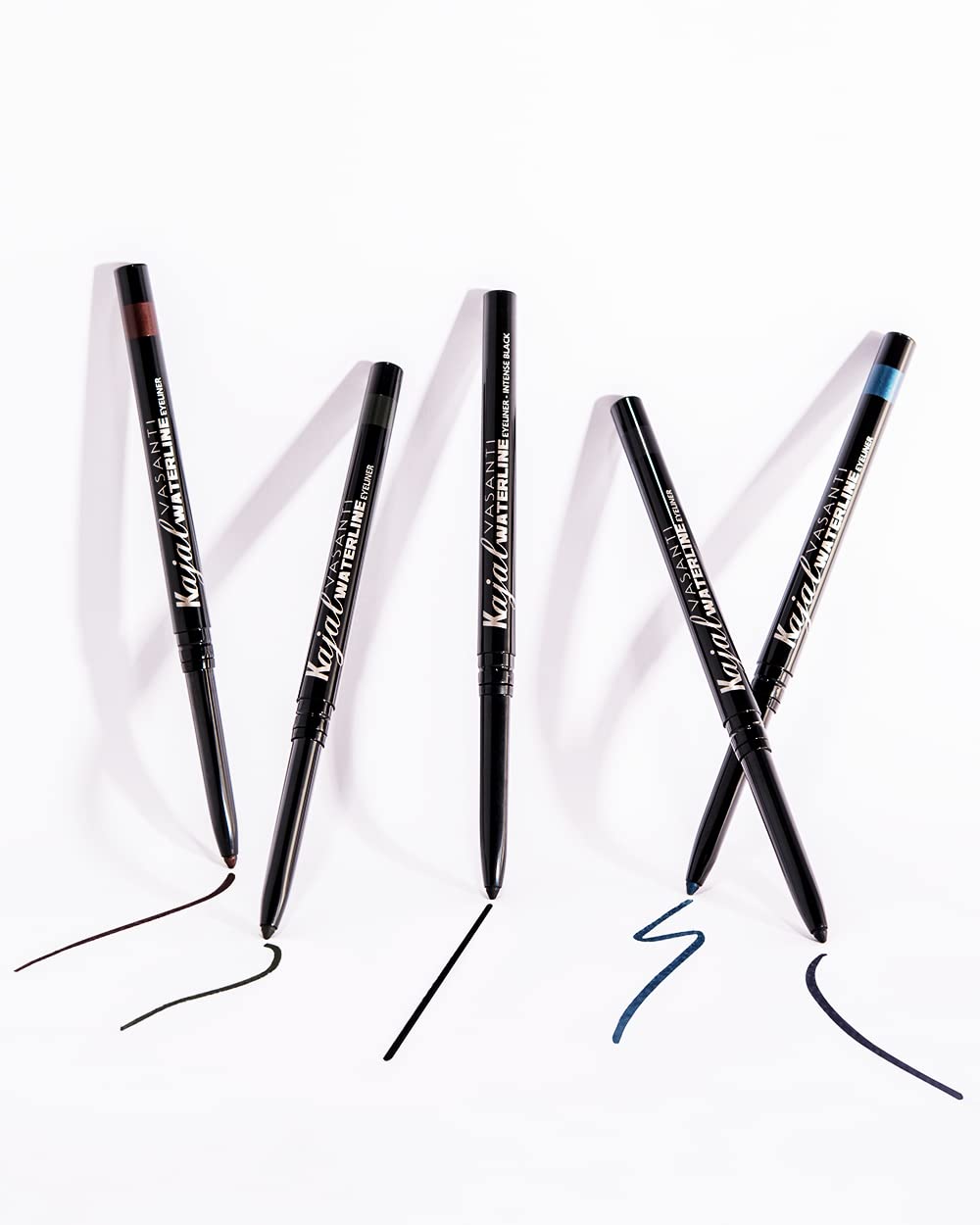 VASANTI Kajal Waterline Eyeliner Pencil - Long-lasting, Waterproof, Smudge-proof, Safe for Sensitive Eyes, Waterline Eye Liner - Opthalmologist Approved and Tested (Slate Grey)