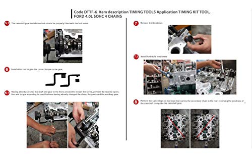 8 Pieces Camshaft Timing Tool Kit Fits for Ford Land Rover Explorer Mustang Ranger Mercury Mountaineer Mazda B4000 4.0L SOHC V6