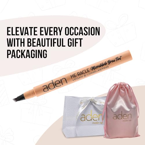 aden Microblading Eyebrow Pen β Brow Tint β Smudge Proof, Waterproof, Defined Micro Hair-Like Brows for Long-Lasting Wear - Made In Italy (02 Soft brown)