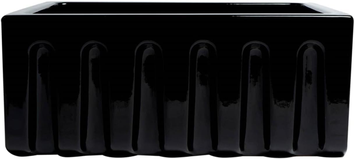 ALFI brand AB2418HS-BG Kitchen Sink, Black Gloss