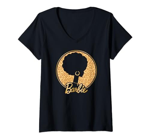 Barbie: Afro Barbie Leopard V-Neck T-Shirt