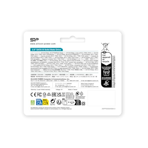 Silicon Power-1TB SSD 3D NAND A55 SLC Cache Performance Boost SATA III 2.5" 7mm (0.28") Internal Solid State Drive, Black