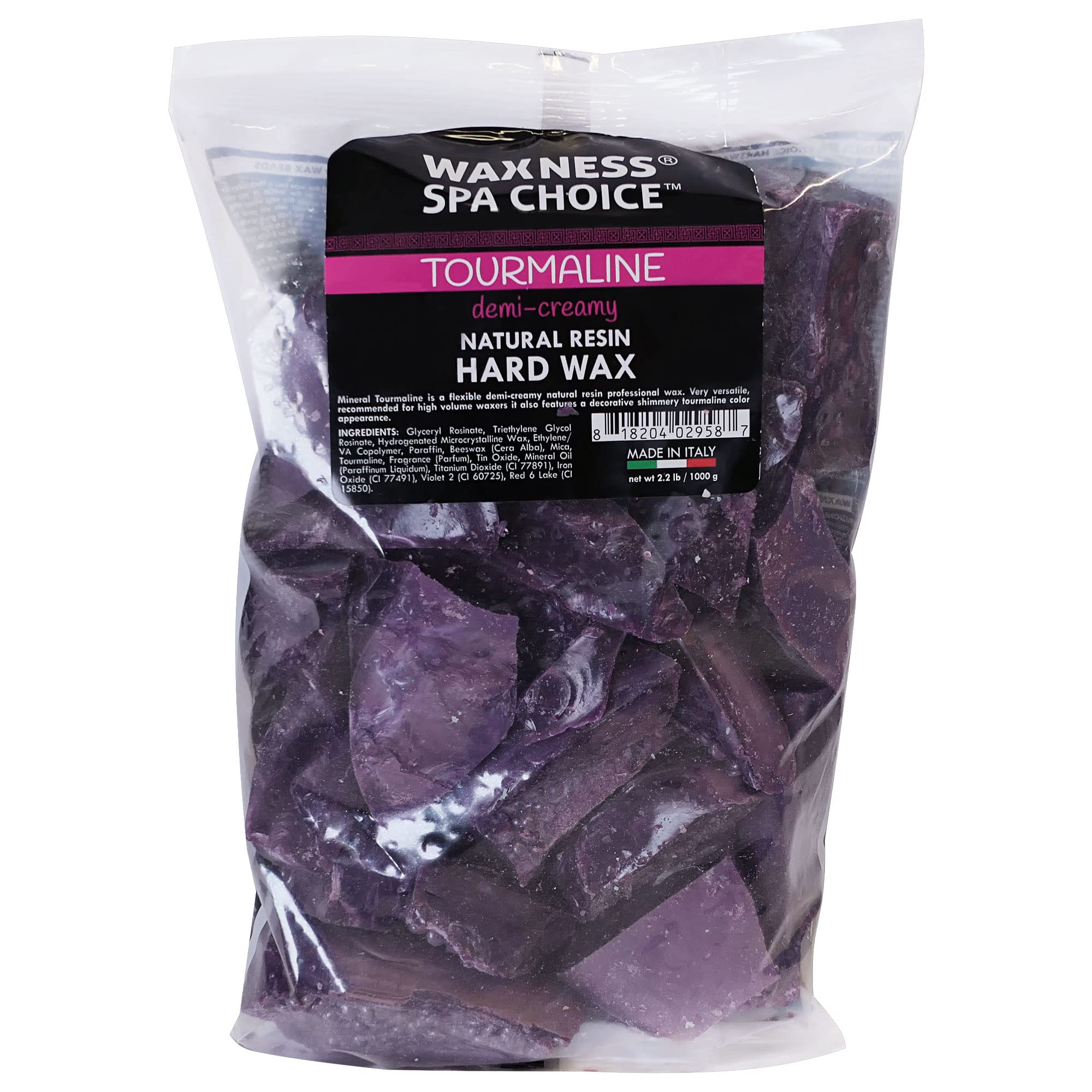 Waxness Spa Choice Tourmaline Demi Creamy Hard Wax Beads 2.2 lb / 1 kg Pack of 2