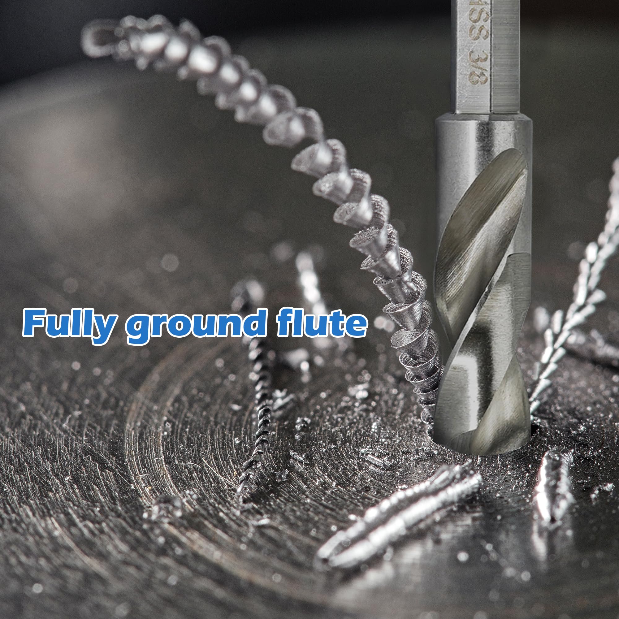 APRW Stubby Drill Bit Set for Metal,6 pcs 1/4" Hex Shank M2 HSS for Quick Change,Short Drill Bits for Right Angle Adapter and Tight Spaces,Metal Drill Bit Set for Steel, Wood, Plastic, etc.