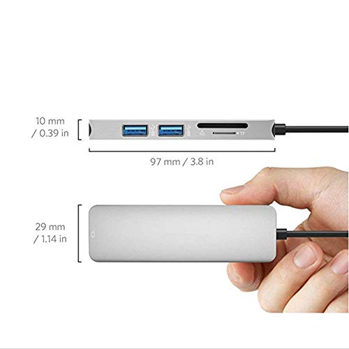 XUNMAIFHB Portable Docking Station,Type-c Docking Station USB3.0 Converter 4k MacBook to HDMI HUB Card Reader USB 3.0 Port/SD Card Slot/TF Card Slot Fast Transmission