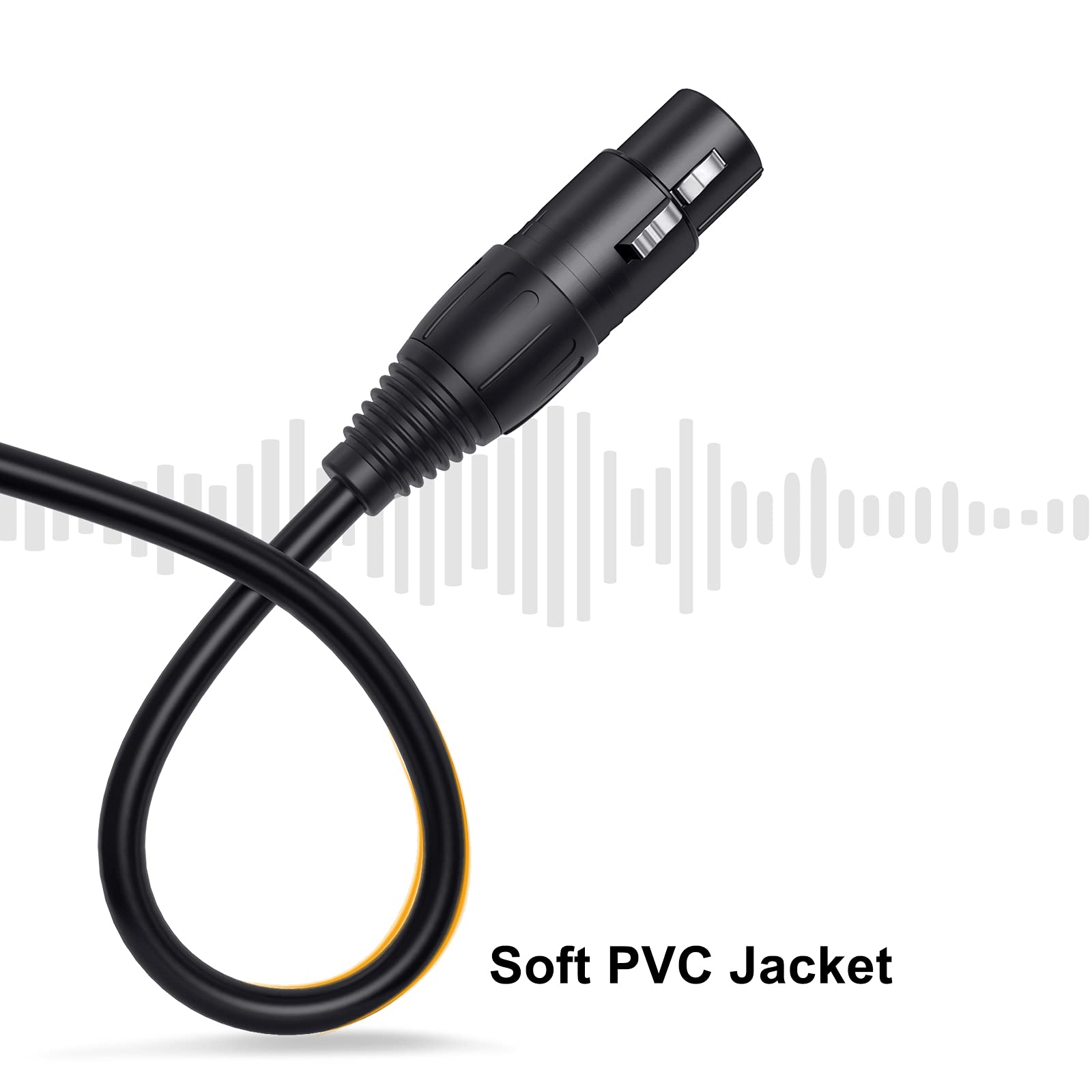 CableCreation [2-Pack XLR Male to Dual XLR Female Y Splitter 3Pin Balanced Microphone Cable, 0.3 Meter/Black
