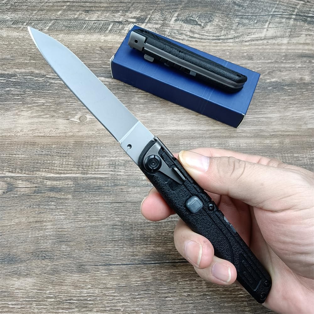 7.7" Assisted Open Folding Pocket Knife,Button Lock EDC Utility Knife for Camping, Hunting, Hiking, Fishing, Indoor and Outdoor Activities Gifts