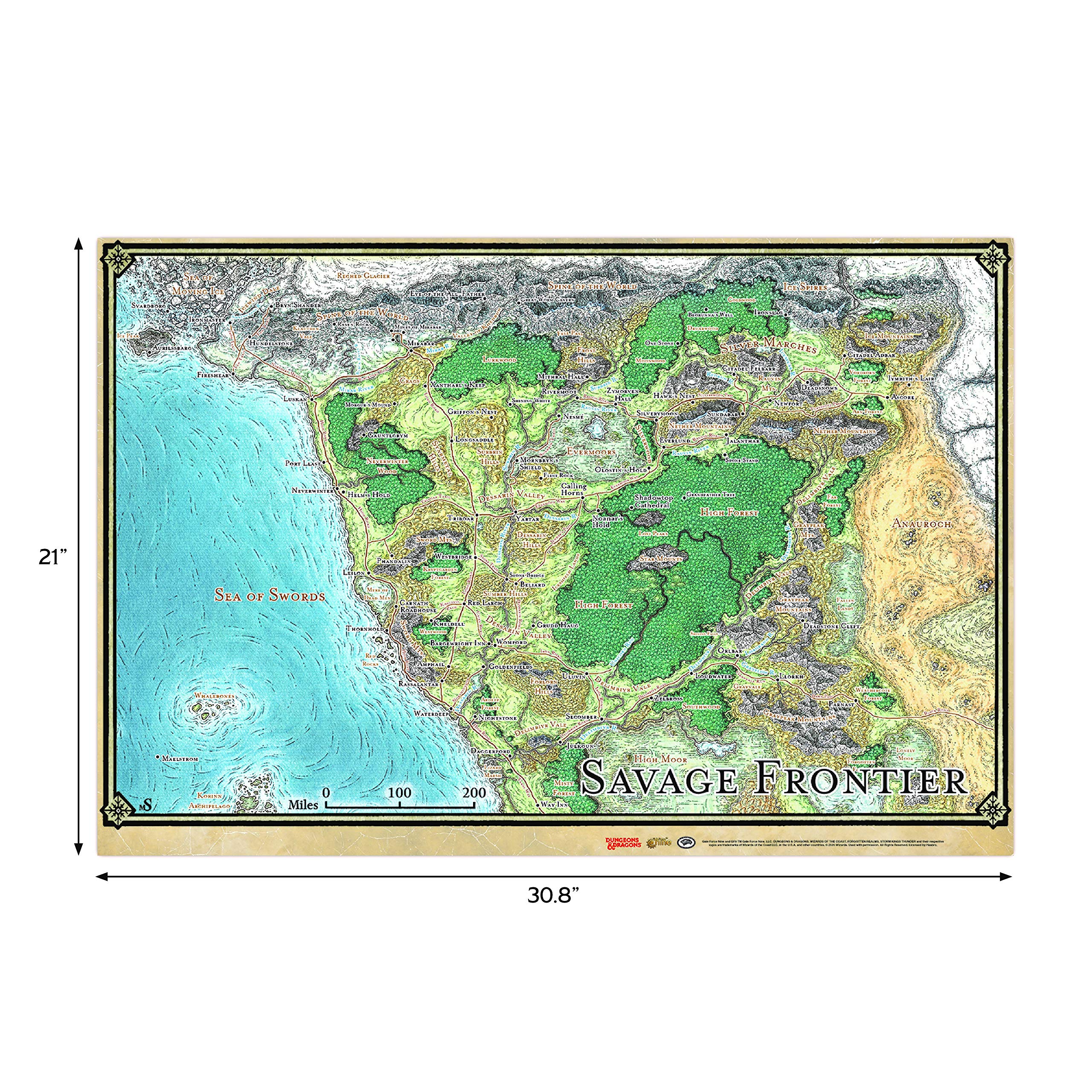 Dungeons & Dragons Savage Frontier Map- Storm Kings Thunder