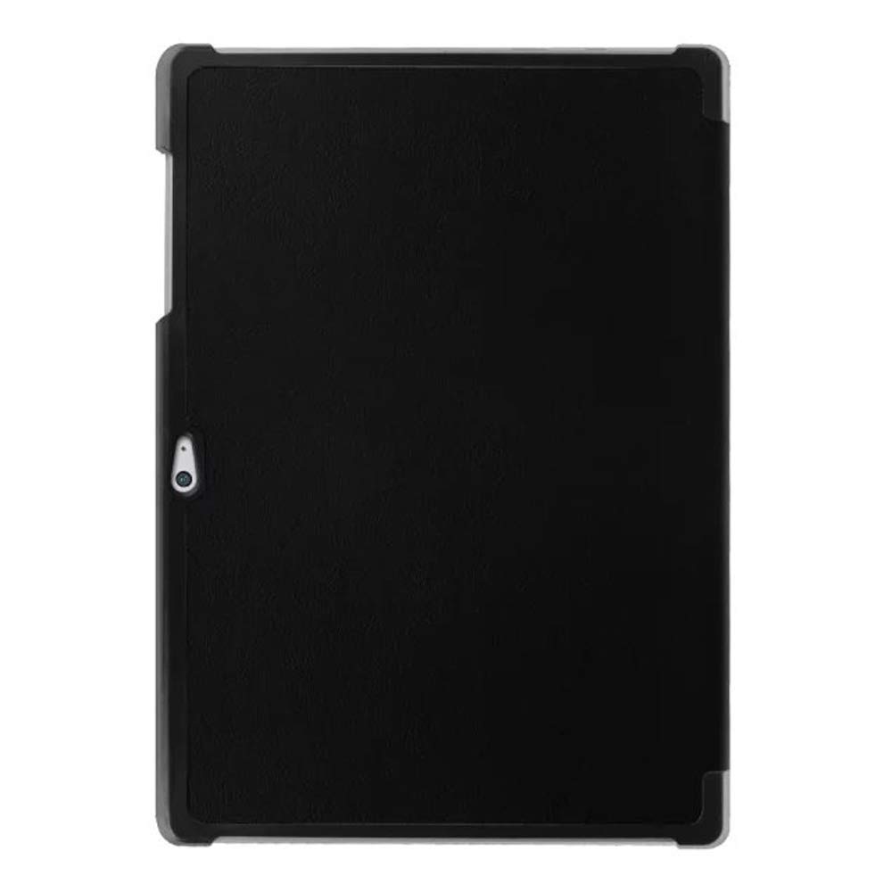 for Microsoft Surface 3 1645 1657 10.8 inch Tablet PC Smart Cover, Ultra Slim Folio Stand with Sleep/Wake Up Function Leather Case for Surface3 10.8" (1-Black)