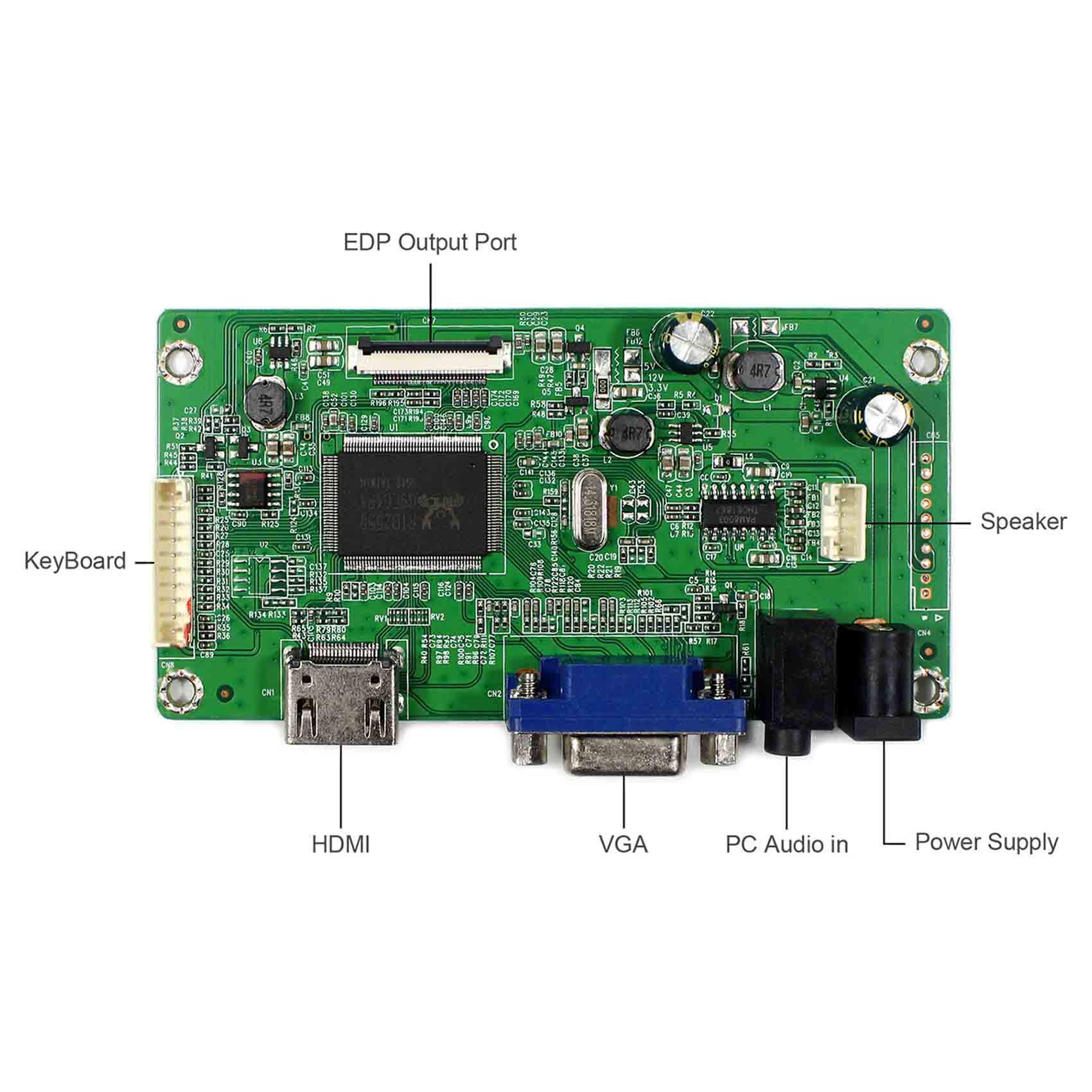 VSDISPLAY 15.6" IPS LCD Screen 15.6 inch 1920X1080 B156HAN01.2 with HD-MI VGA LCD Controller Board Driver Board