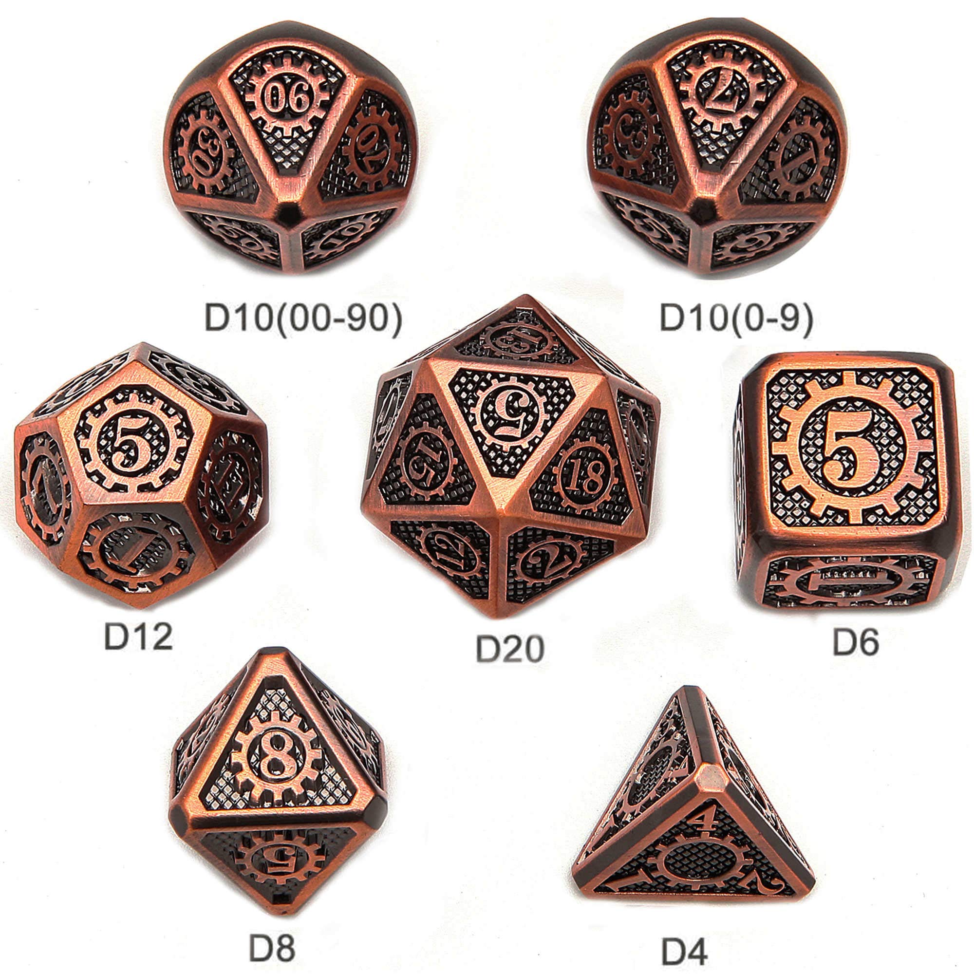 Dungeons and Dragons Dice Set, Metal Polyhedral DND Large Dice Bag Bulk Tower Role Playing Dice