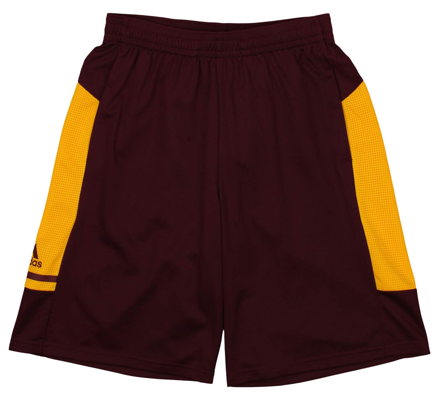 adidas Game Built Player Climalite Short with Pockets, Maroon- collegiate Gold Large