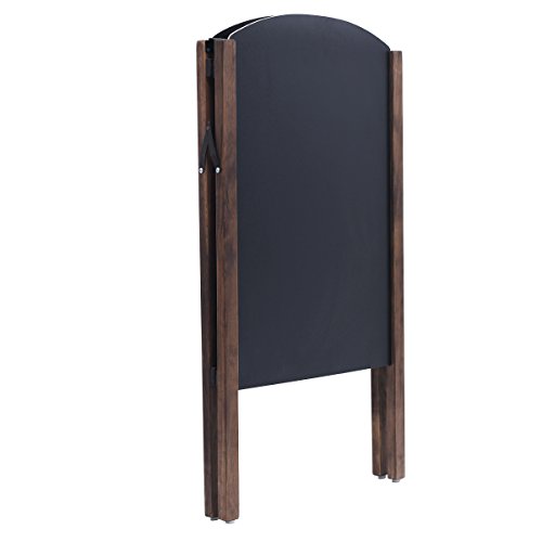 GOFLAME A-Frame Chalkboard 18 x 31.5", Standing Sidewalk Easel Double-Sided, Wooden Folding Chalkboard Sandwich Sign for Office Cafe Teaching