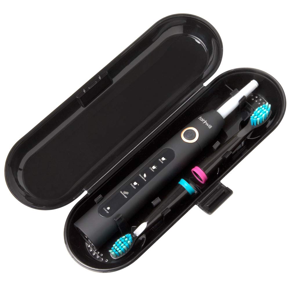 Nincha Plastic Electric Toothbrush Travel Case for Fairywill/TEETHEORY/Seago/Dnsly Series Sonic Electric Toothbrush, Black