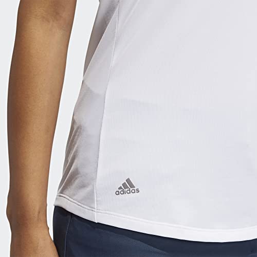 adidas Golf Women's Ultimate365 Primegreen Sleeveless Polo Shirt, White, Extra Large