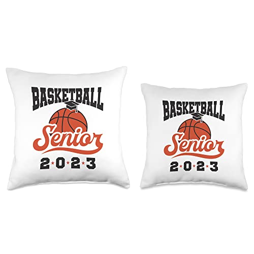 Basketball Senior Night 2023 Gifts Class of 2023 Basketball Senior Graduate Grad Throw Pillow, 18x18, Multicolor