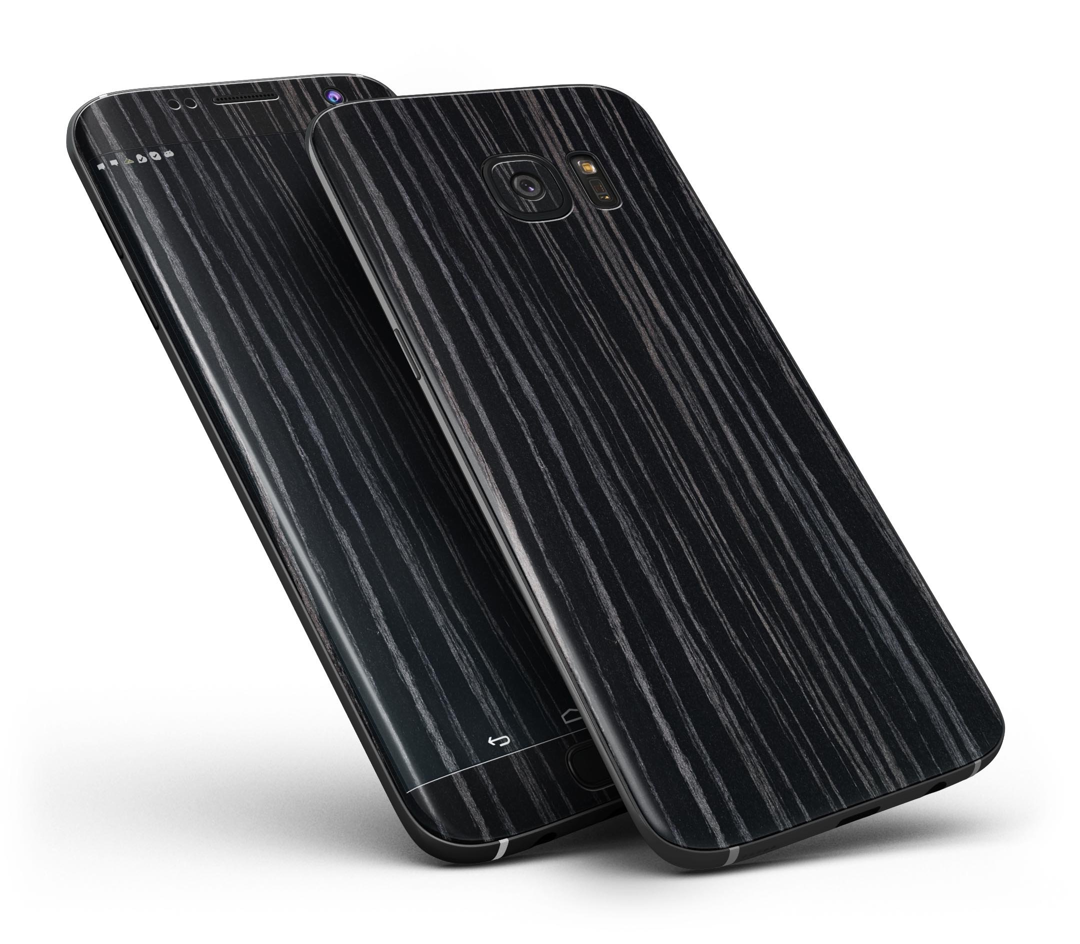 Design Skinz Design Skinz Black Wood Texture Full-Body Wrap Decal Skin-Kit for The Galaxy S9 Plus