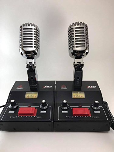 BLACK CHROME DELTA M2 AMPLIFIED DYNAMIC POWER BASE MICROPHONE 4 pin Cobra CB HAM MIC