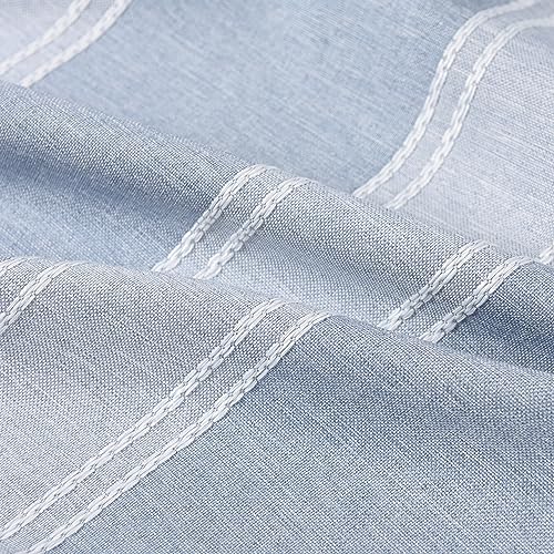 Dainty Home Bathroom Shower Curtains - Blue Shower Curtain with Elegant Design - Luxury Washable Shower Curtains for Bathroom, Hotels