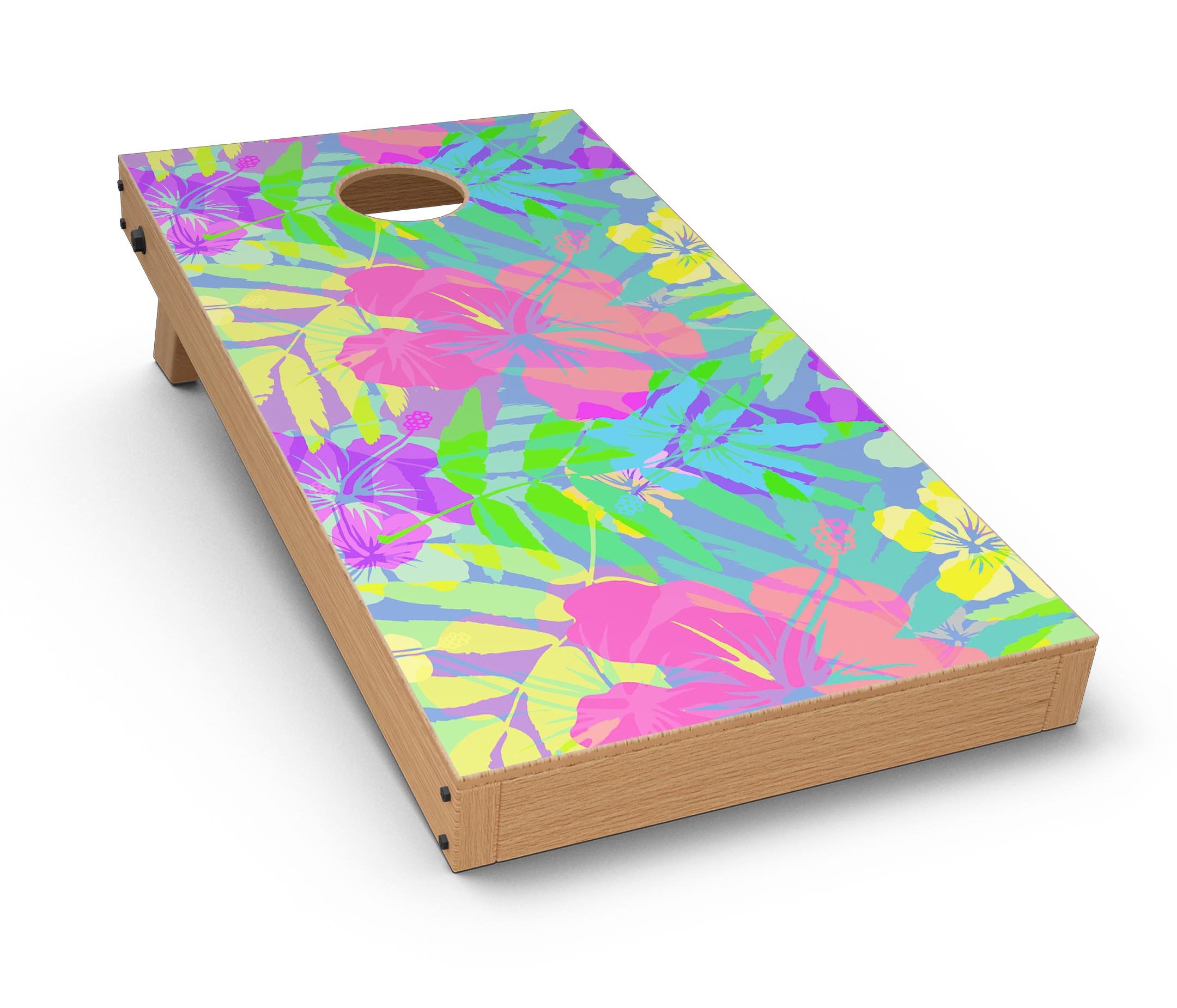 Design Skinz Summer Tropical Skin Set for Cornhole (Skin Only) - Tropical Fluorescent v1