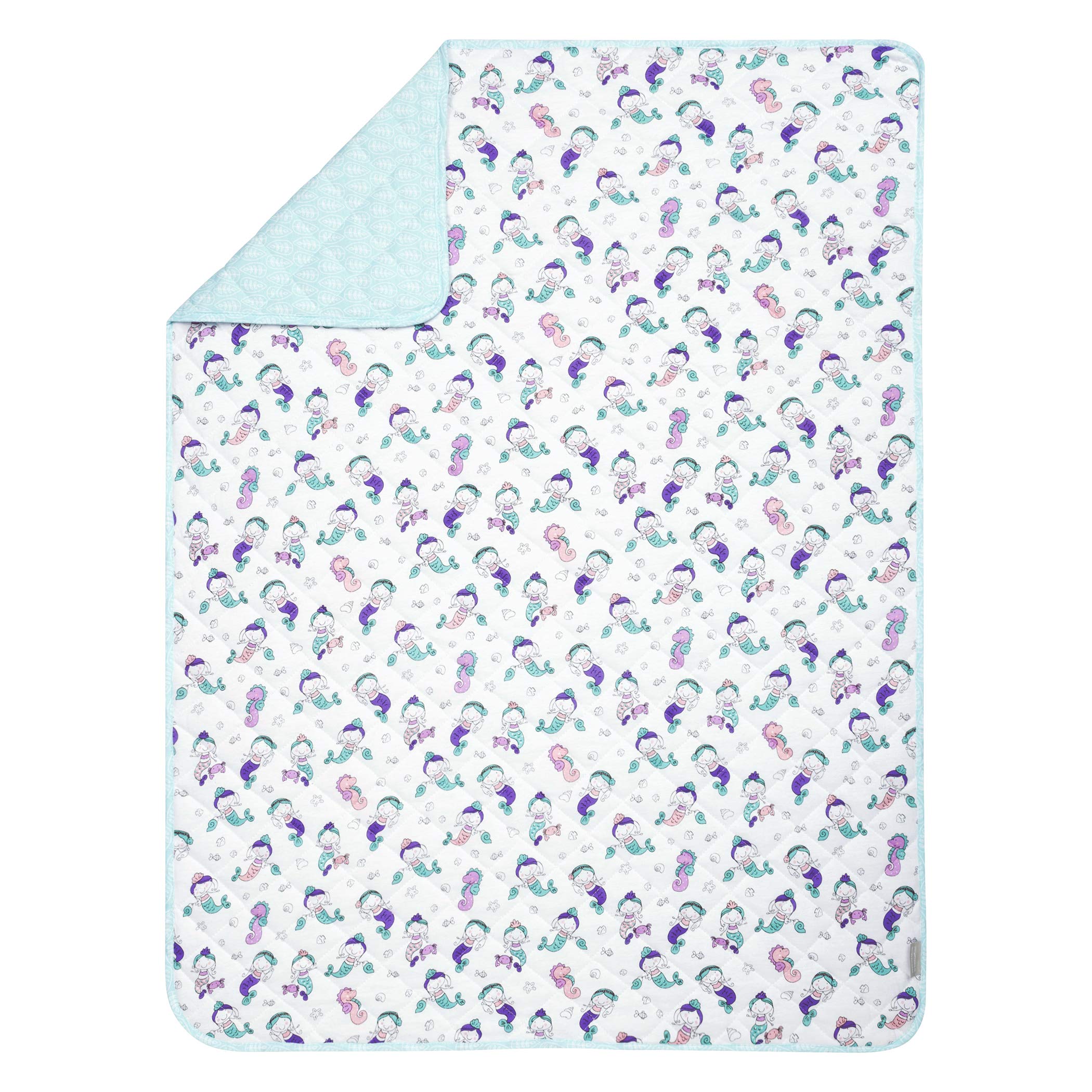 Trend Lab Quilted Jersey Baby Blanket, Mermaids